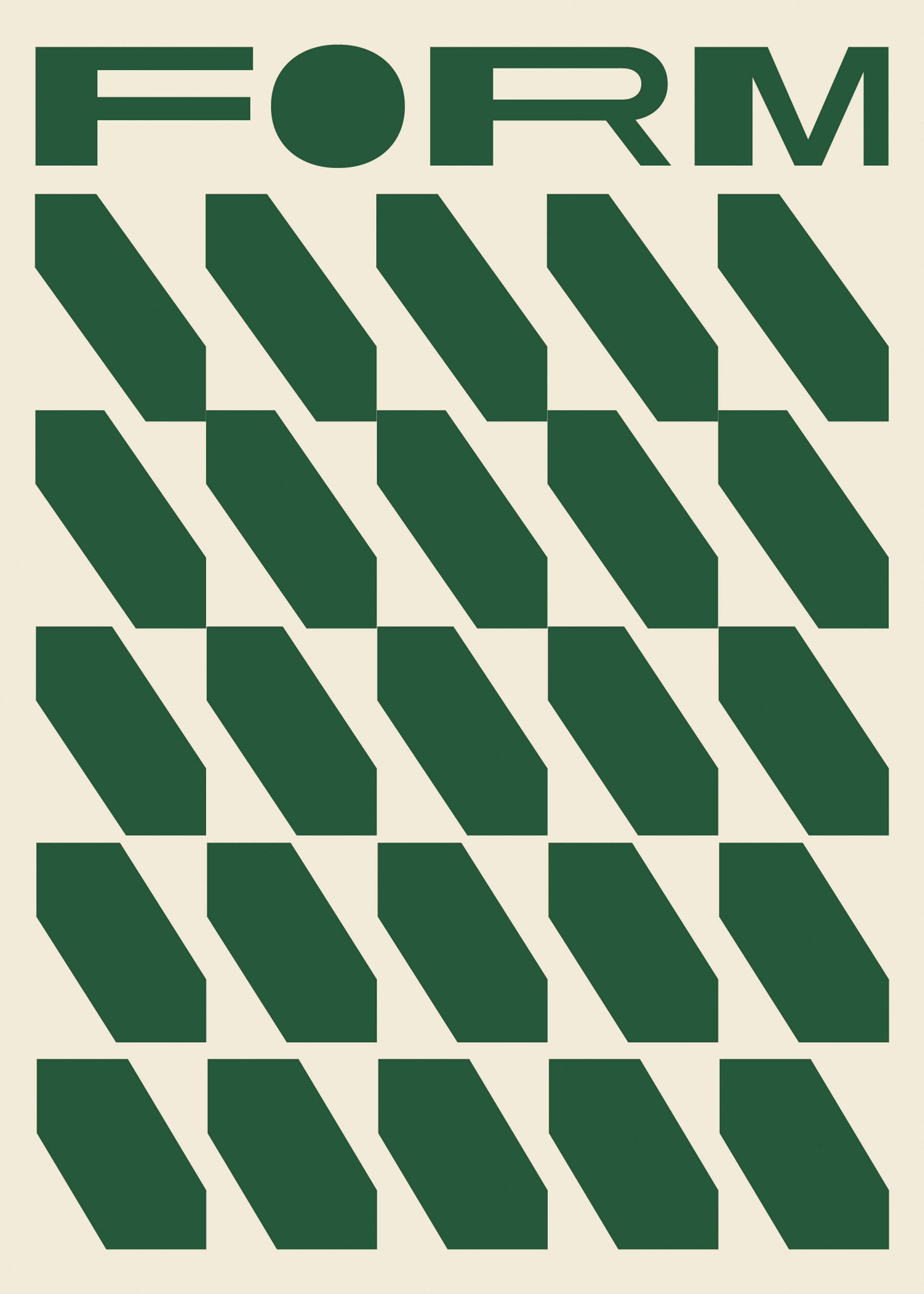Geometric Form, Beige & Green Poster – Studio Trenzy