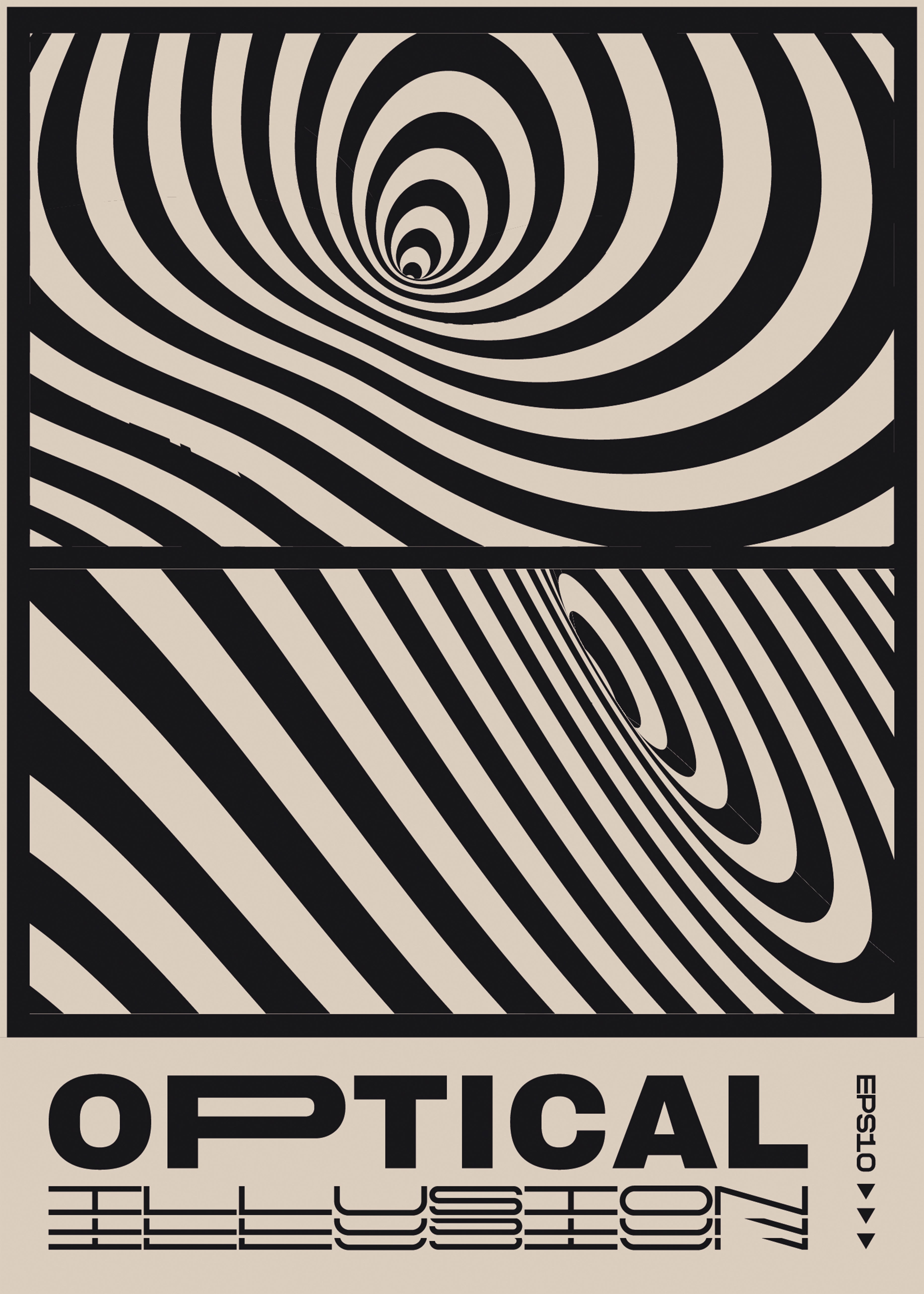 Optical Illusion, Black & White Poster – Studio Trenzy